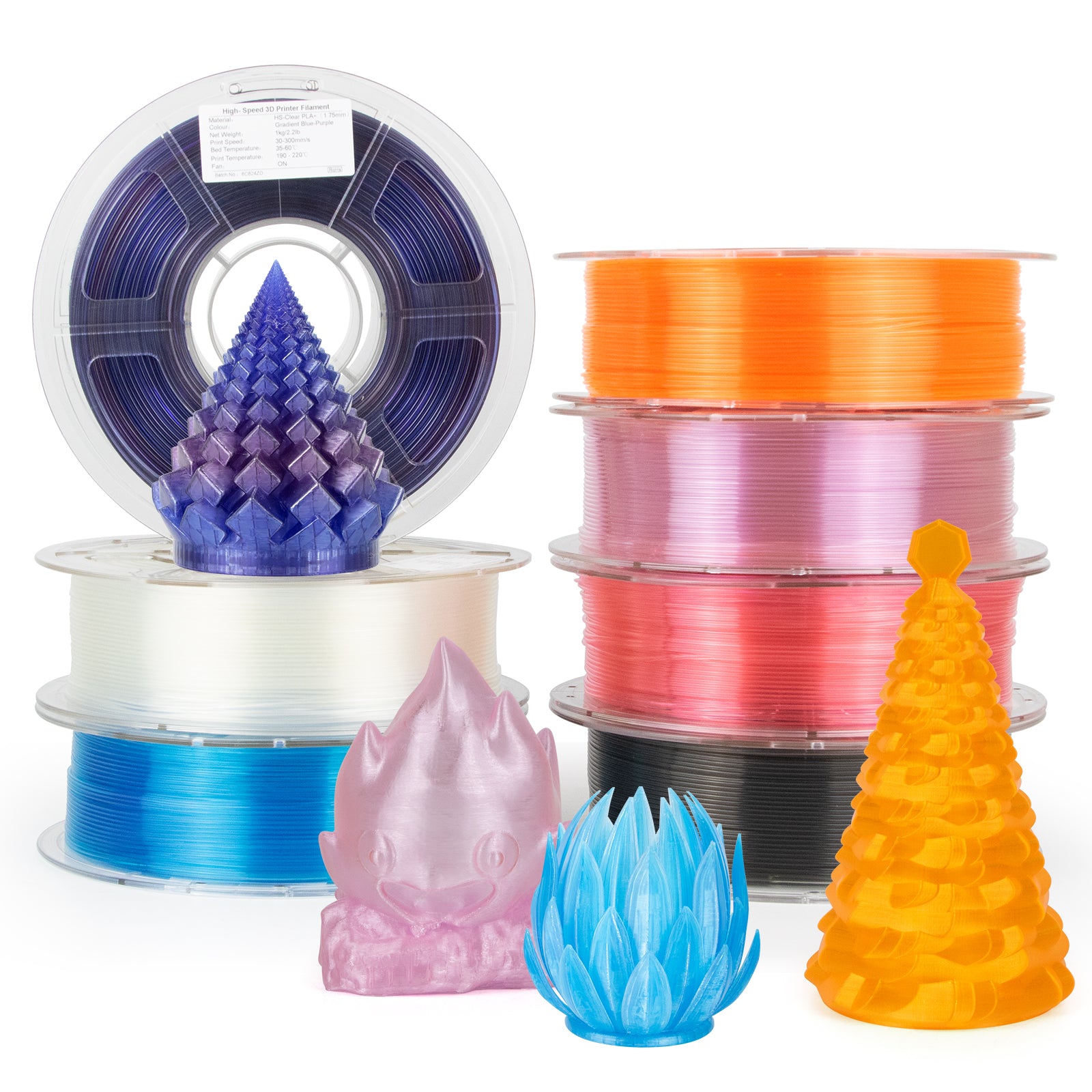 iSANMATE PLA Transparent & Rainbow Filament